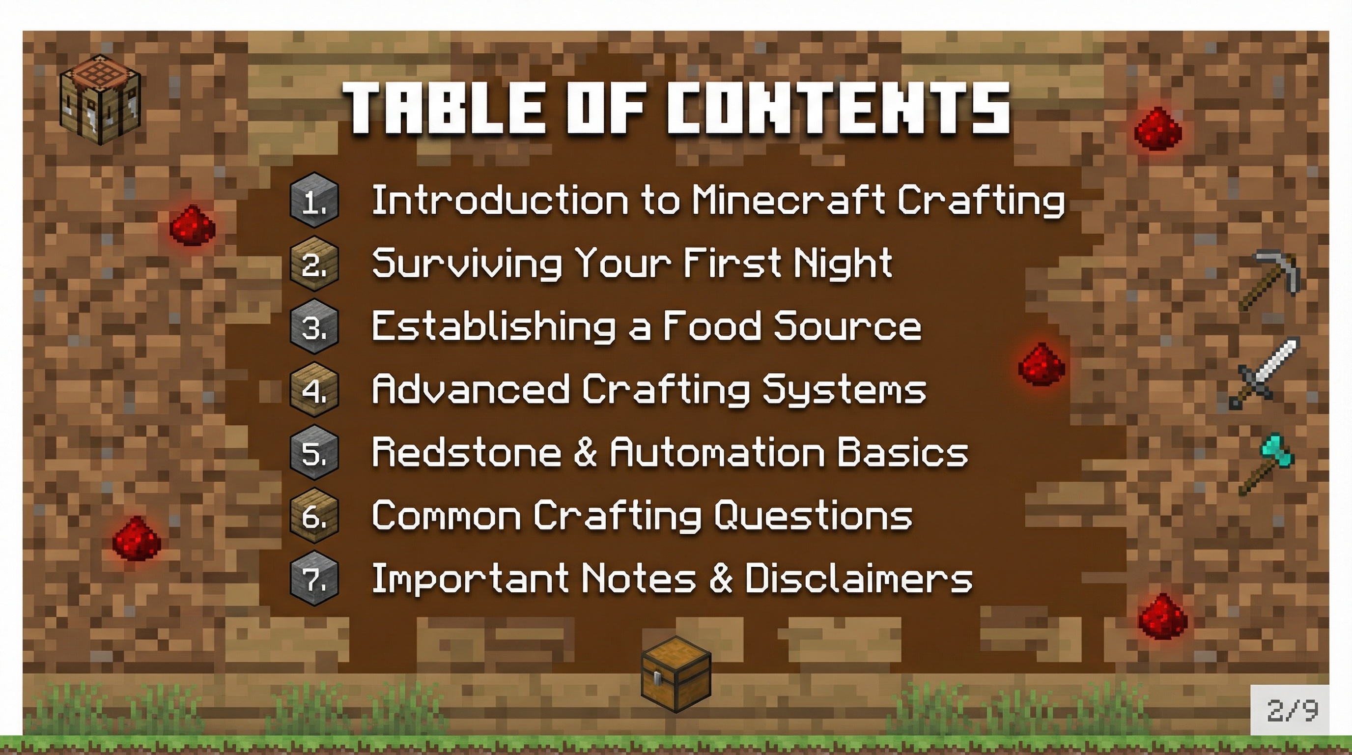 Minecraft Crafting Guide Tools