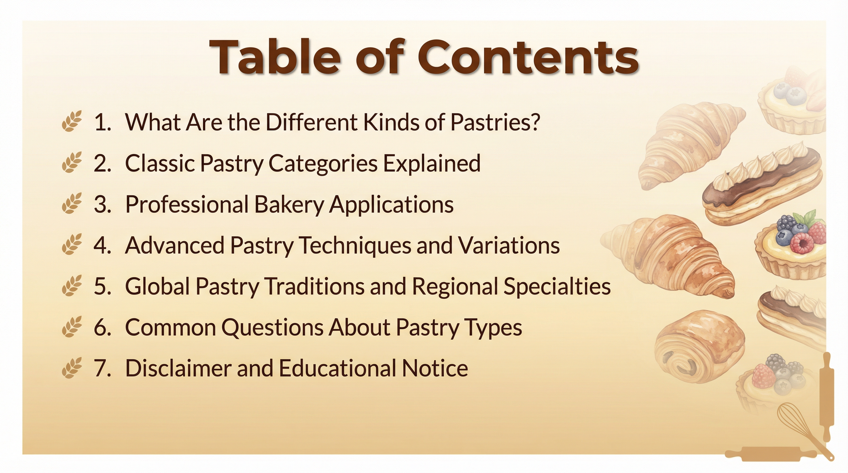 Types Of Pastries Names