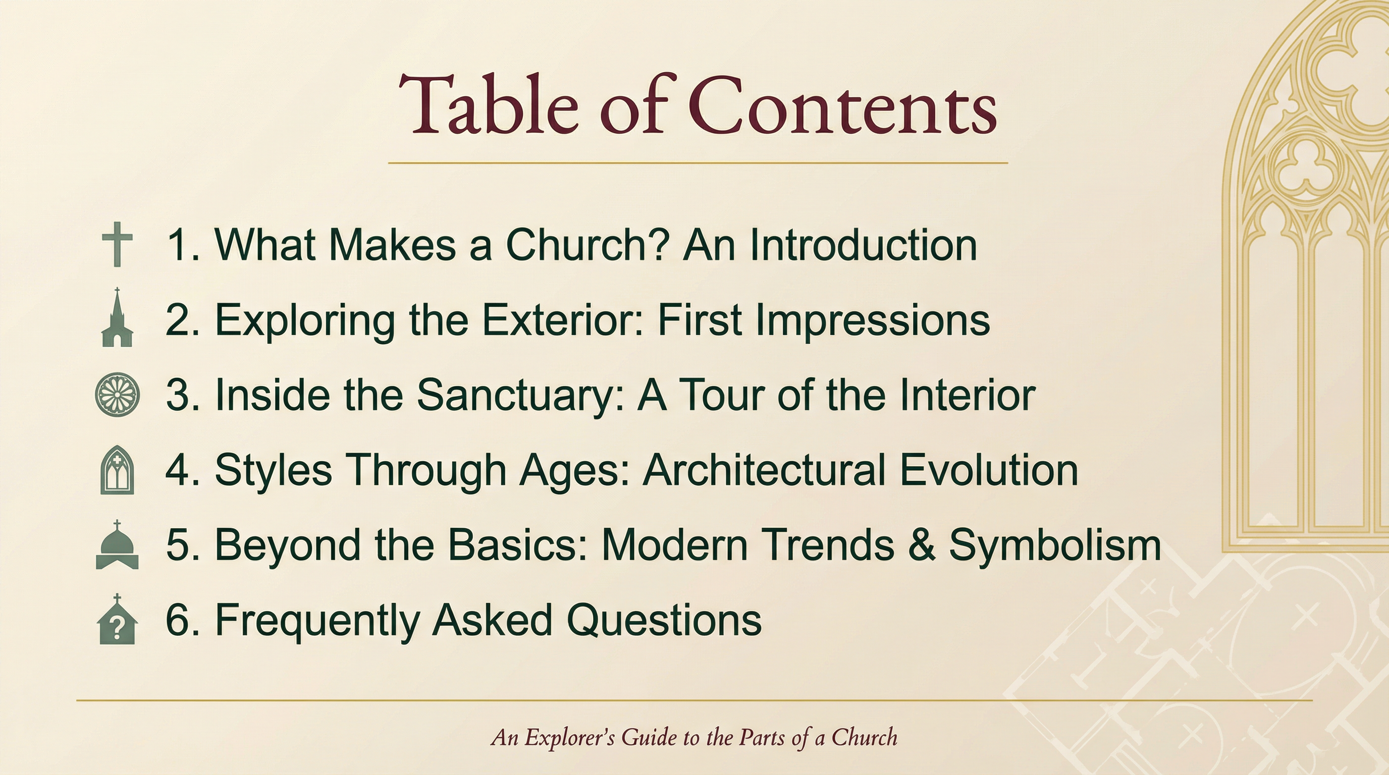 What Are The Parts Of A Church